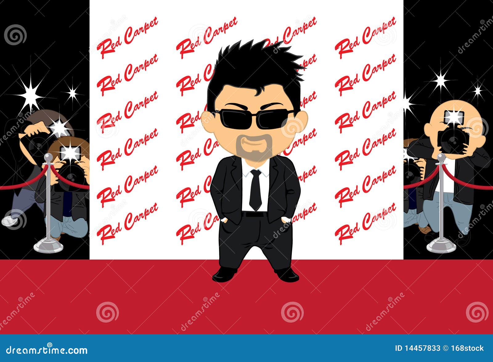 Hollywood Actor On The Red Carpet Cartoon Vector | CartoonDealer.com ...