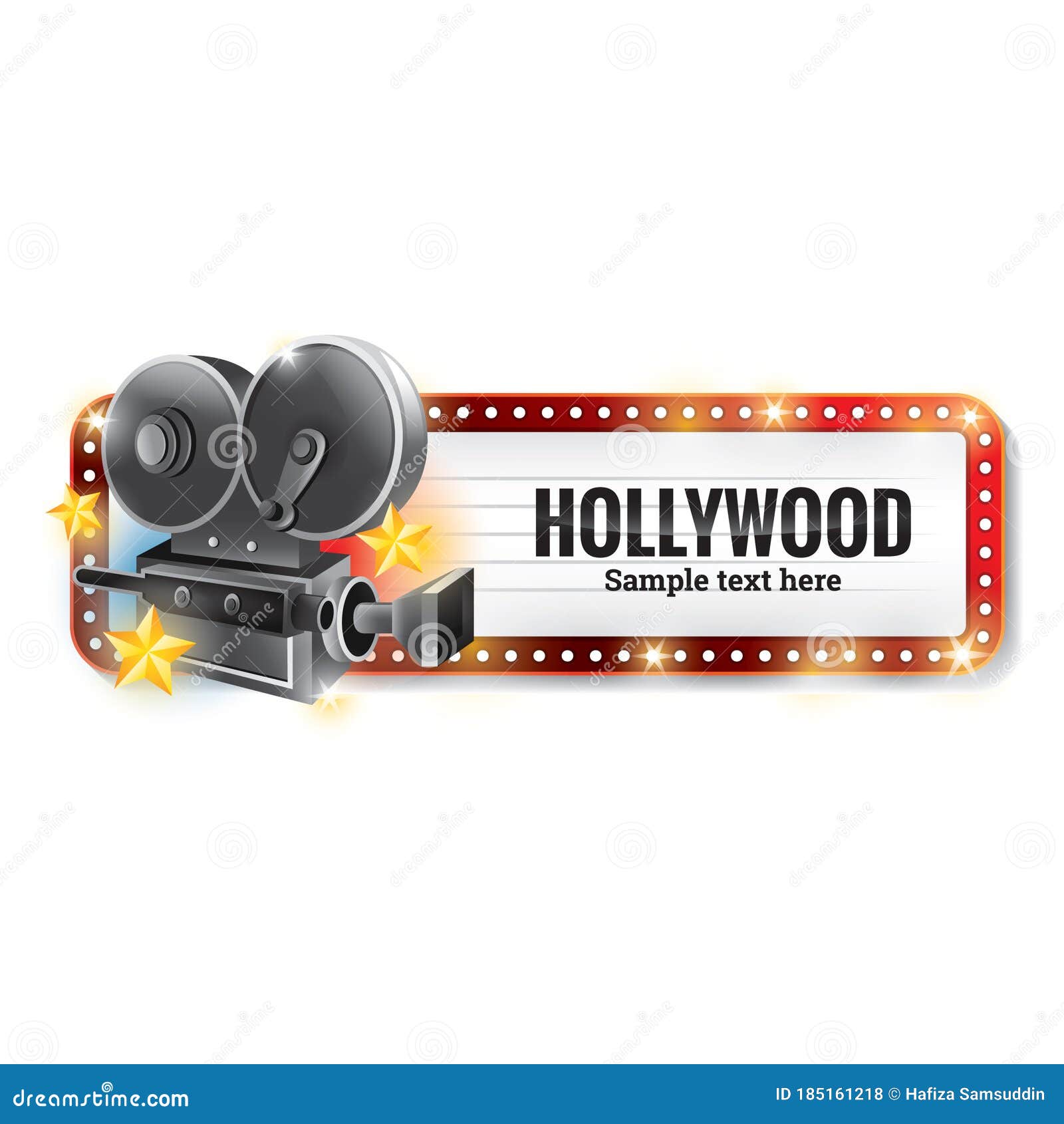 Hollywood Banner. Vector Illustration Decorative Design Stock Vector ...