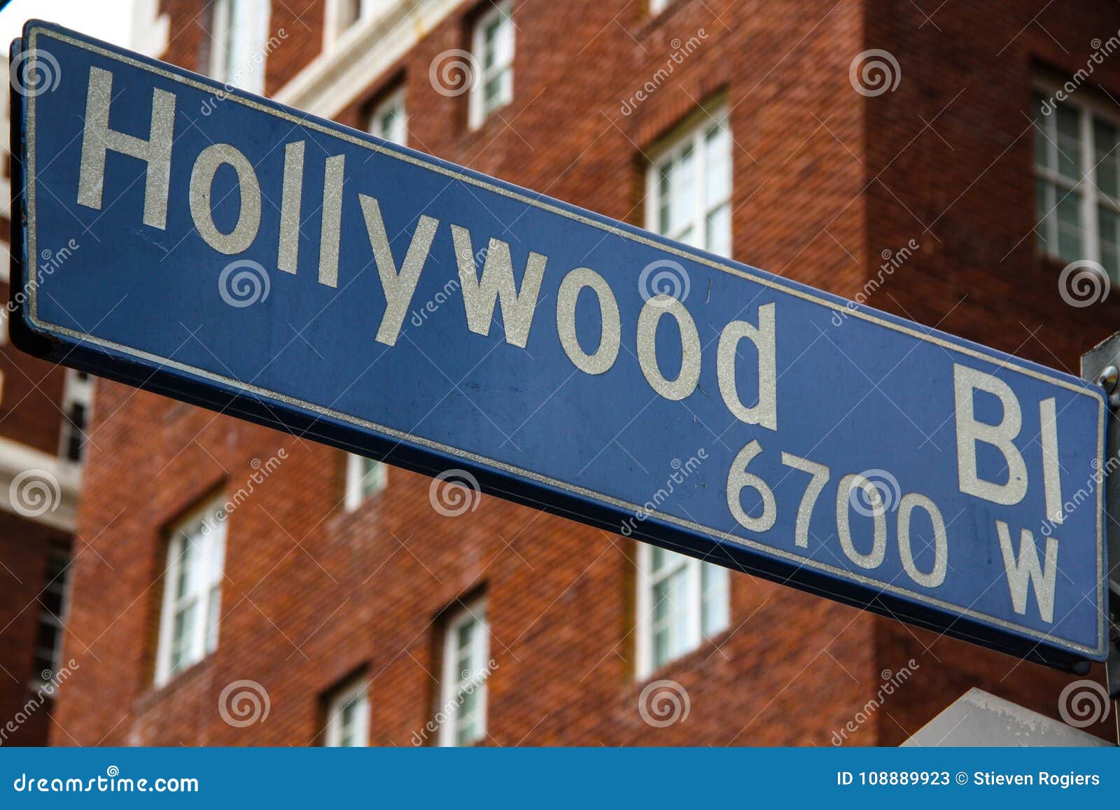 Hollywood Boulevard Street Sign Stock Image - Image of california ...