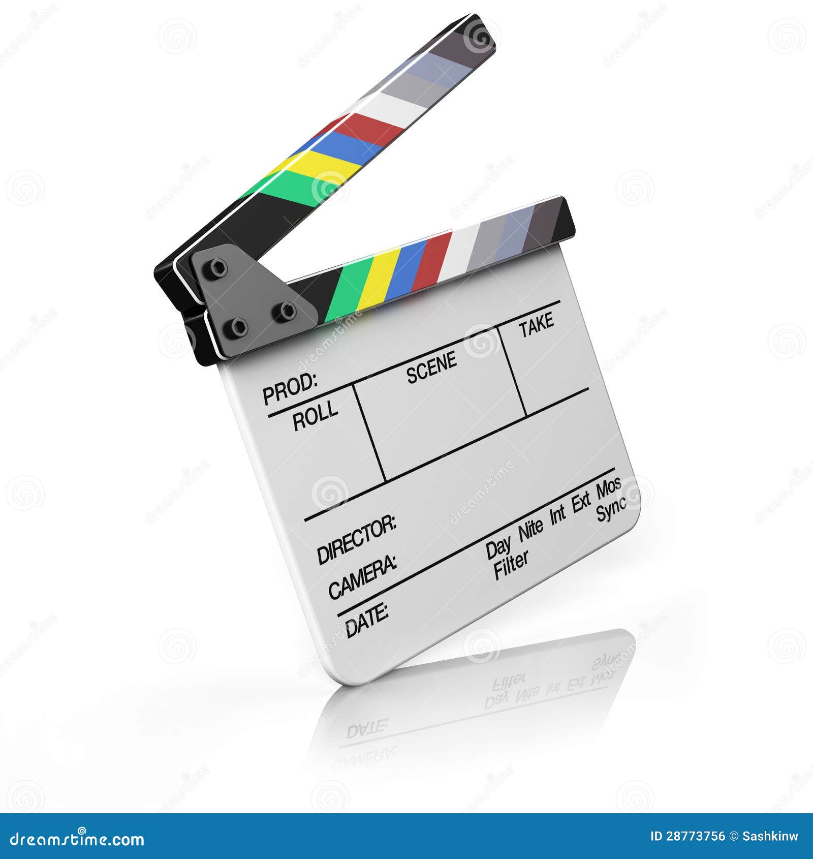Hollywood Clapper board stock illustration. Illustration of actor ...