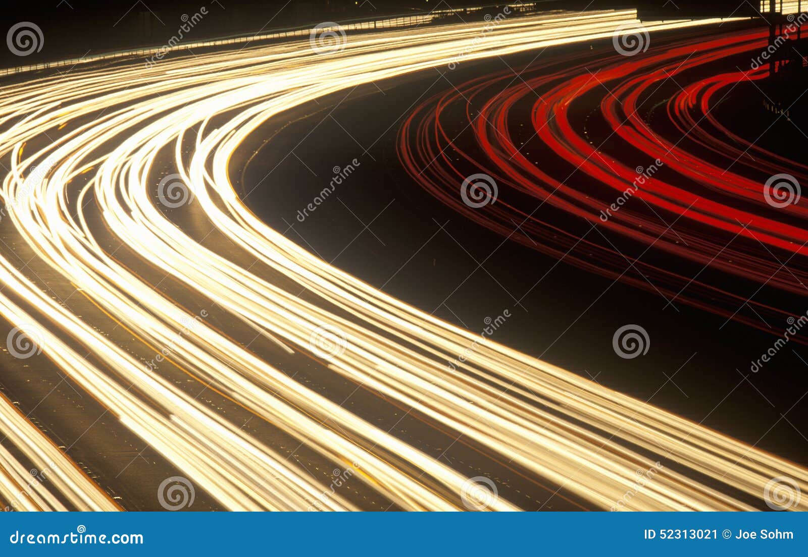 The Hollywood Freeway at Night in Los Angeles, CA Stock Image - Image ...