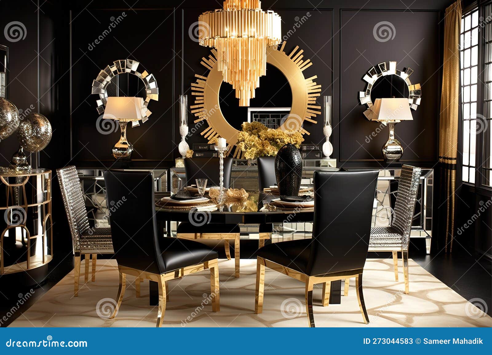 Hollywood Regency Dining Room