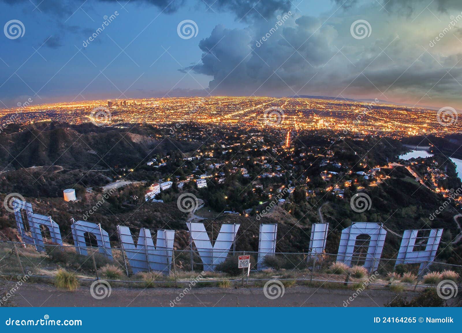 Hollywood Sign editorial image. Image of landmark, back - 24164265