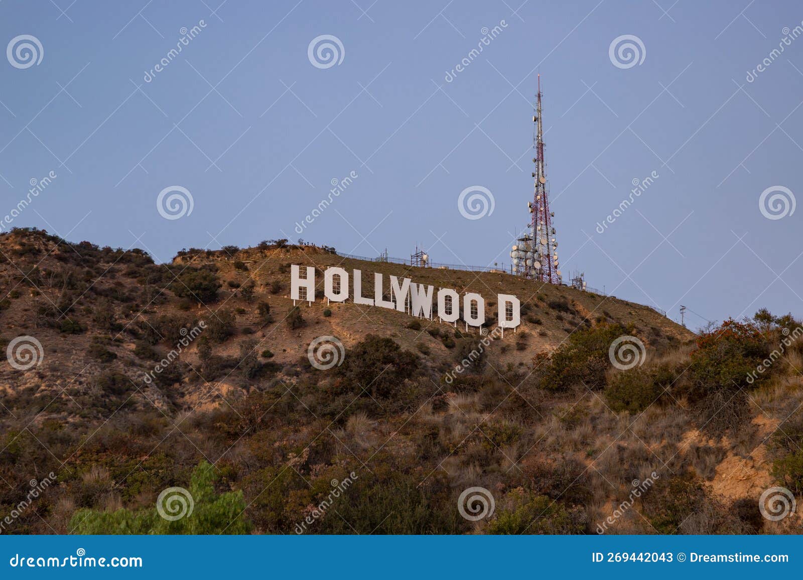 Hollywood Sign at Sunset editorial stock photo. Image of sunset - 269442043