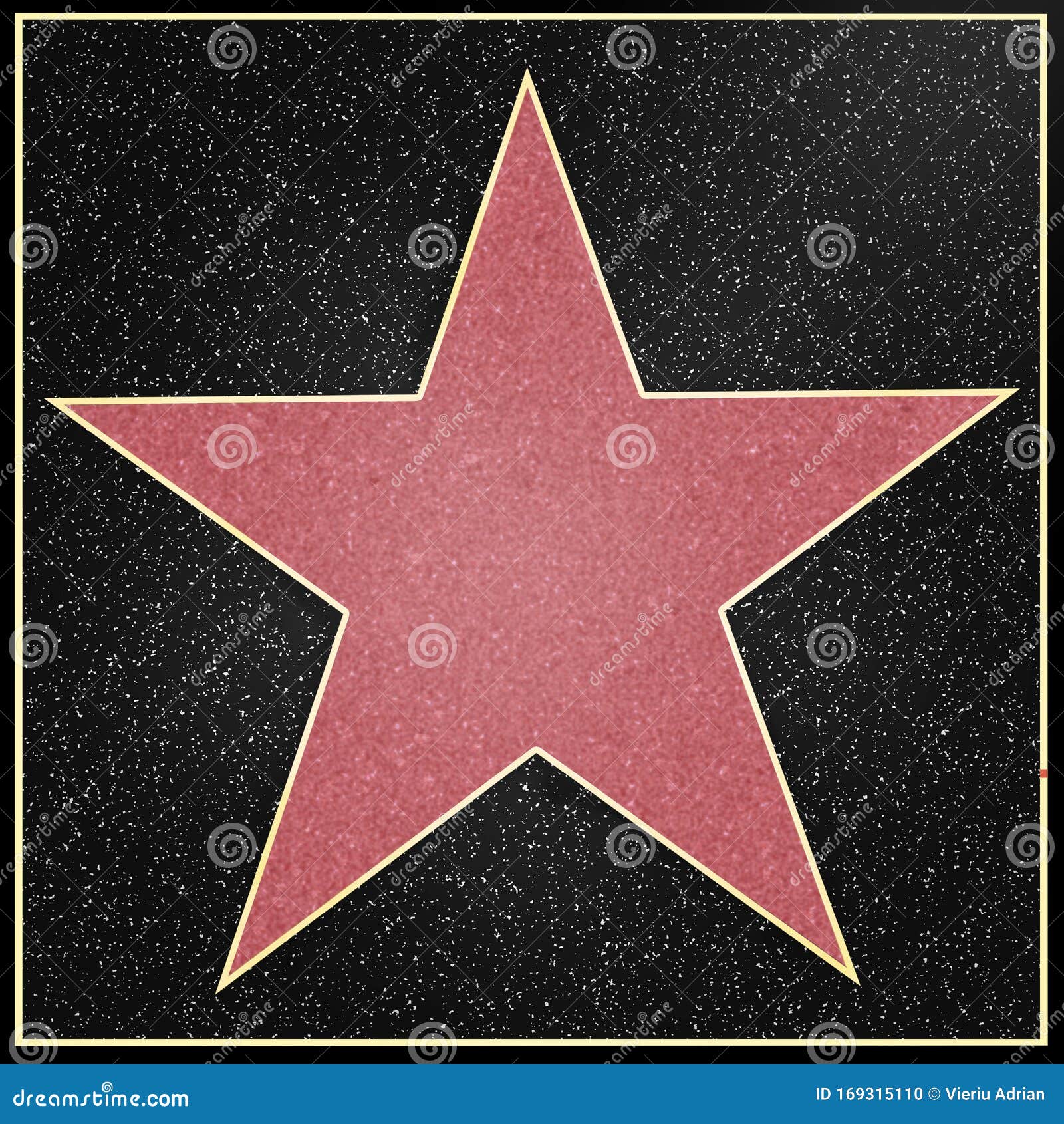 Hollywood Star Framed. with Blank Space for Name from Hollywood ...