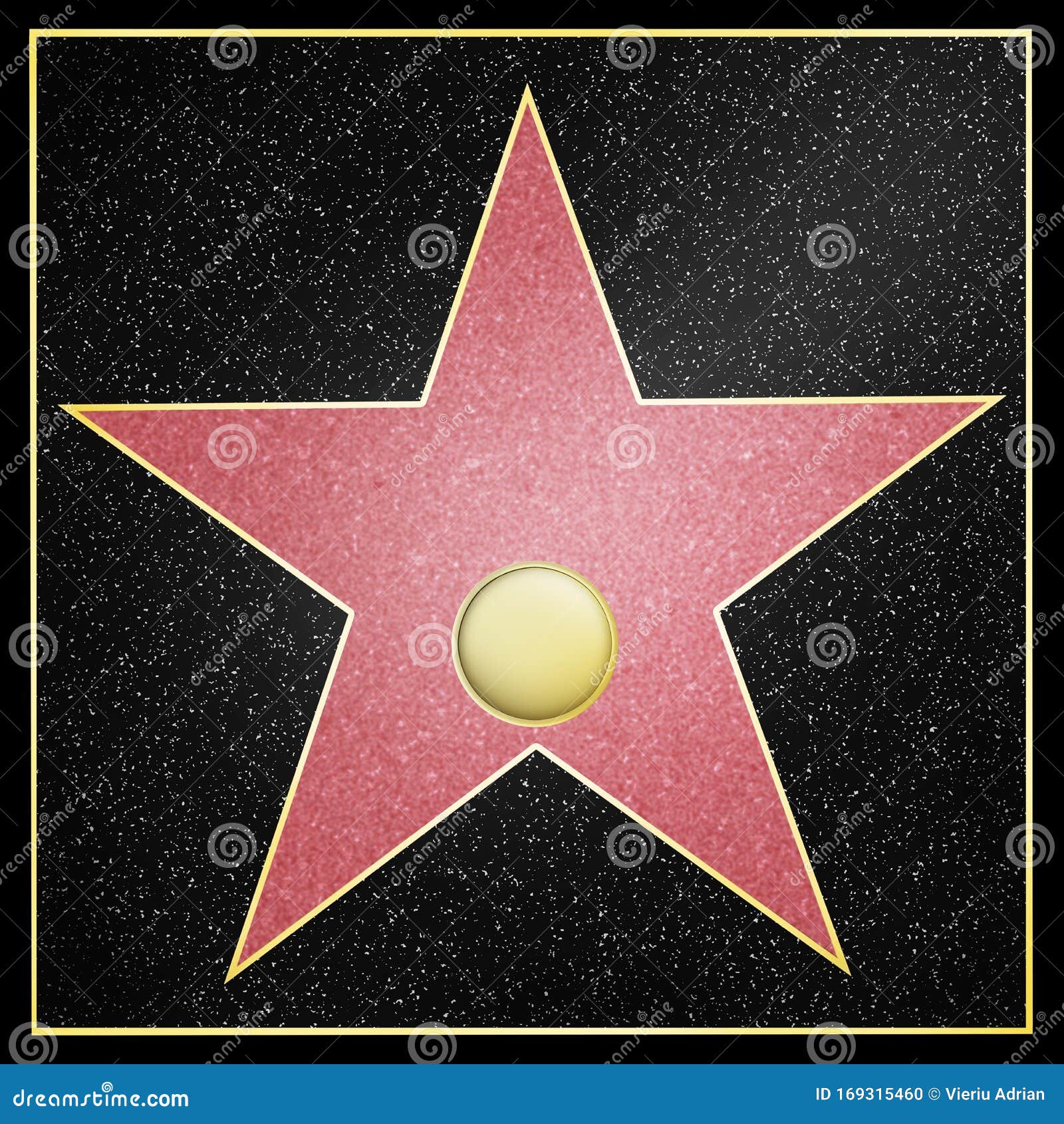 Hollywood Star Framed. with Blank Space for Name from Hollywood ...