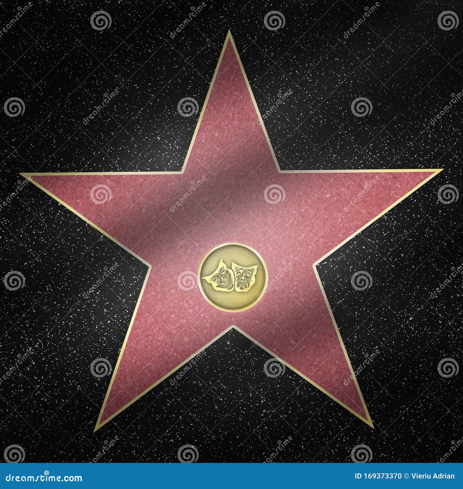 Hollywood Star Framed Boulevard -Theater Stock Illustration ...