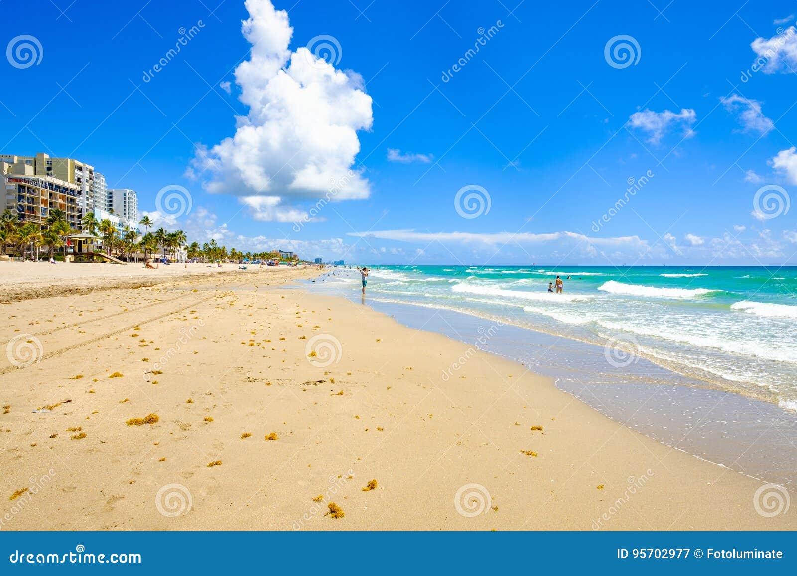 Hollywood-Strand Florida redaktionelles stockfotografie. Bild von ufer ...