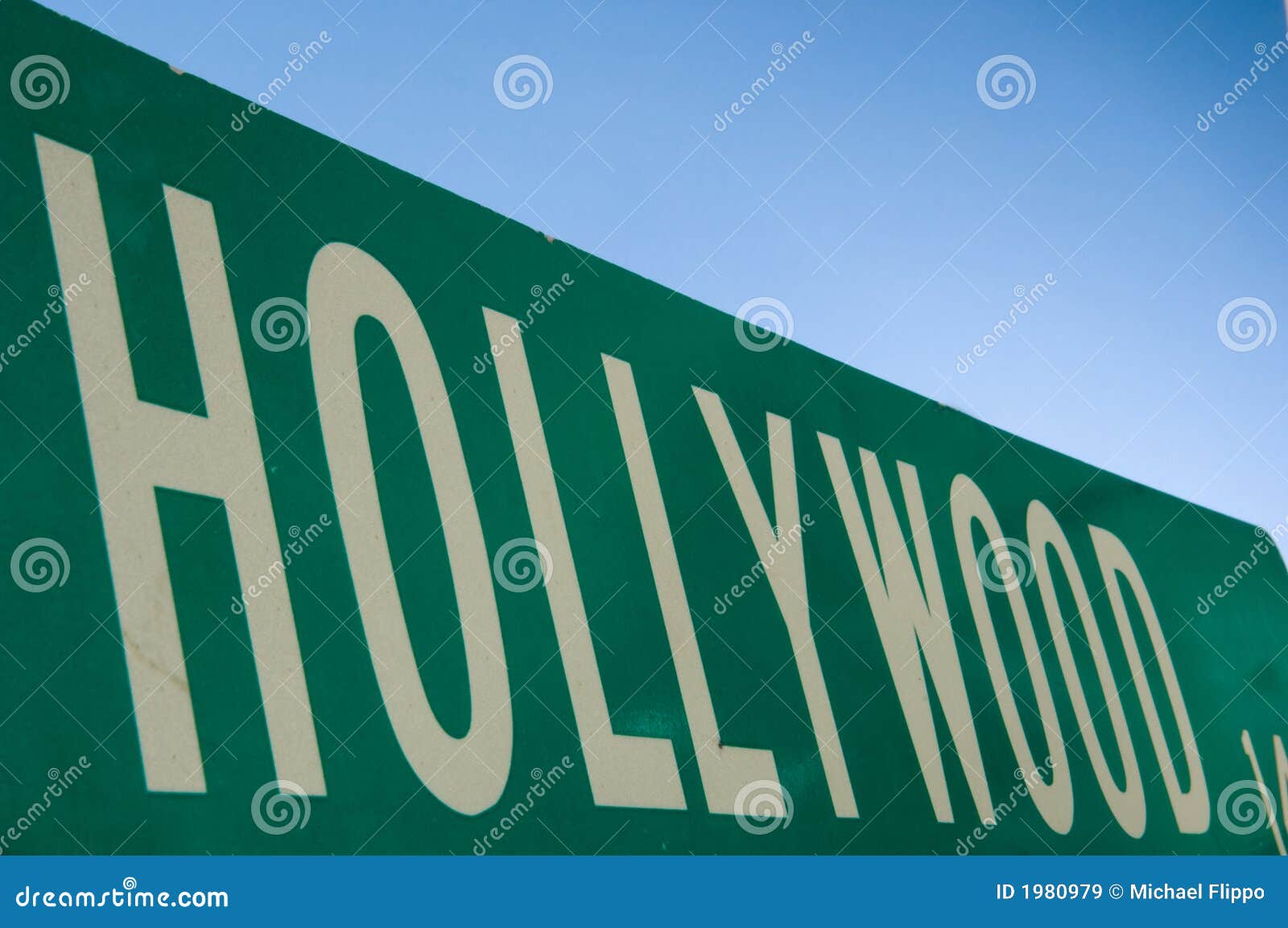 Hollywood street sign stock image. Image of street, studio - 1980979