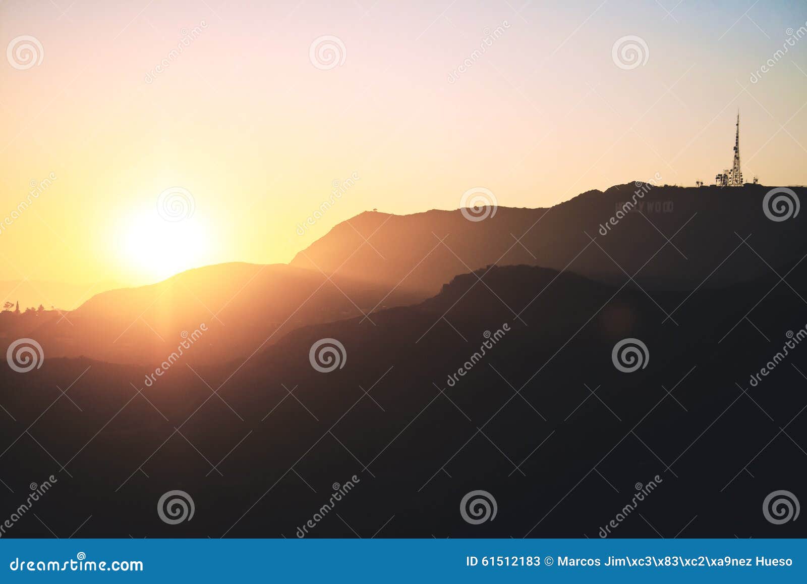Hollywood Sunset editorial stock photo. Image of aerial - 61512183