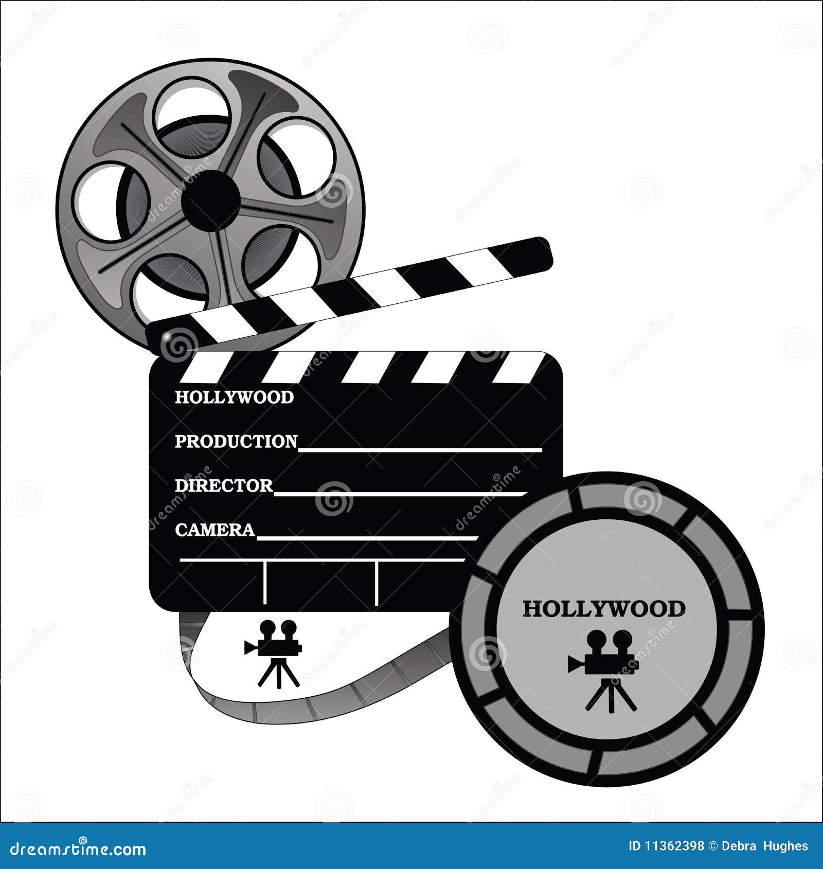 Hollywood Take One Production Stock Vector - Illustration of festive ...