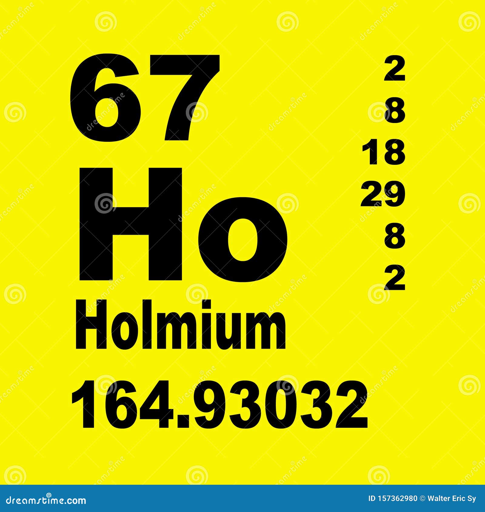 Holmium Periodic Table of Elements Stock Illustration - Illustration of ...