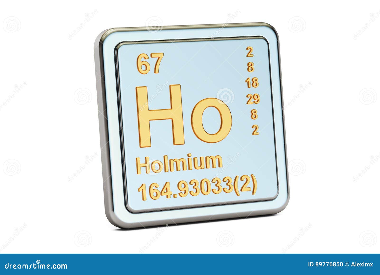 Holmium Ho, Element Symbol From Periodic Table Series Stock Photo ...