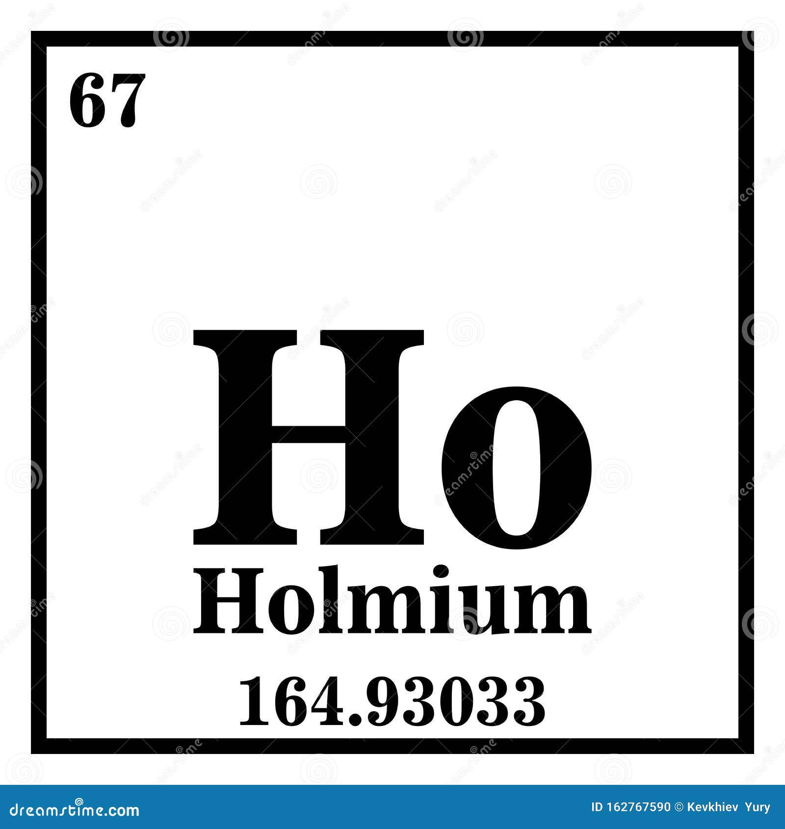 Holmium Periodic Table Of Elements Royalty-Free Stock Photography ...