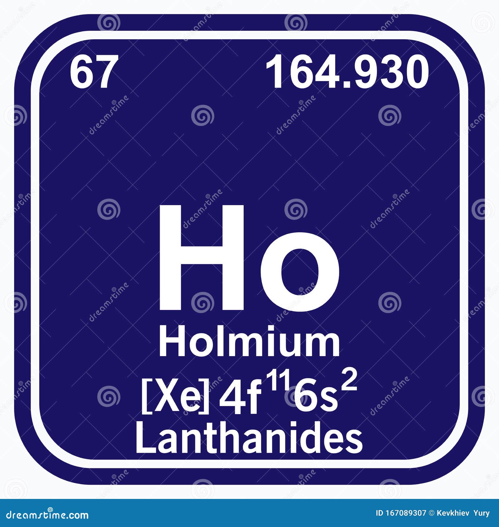 Holmium Periodic Table of the Elements Vector Illustration Eps 10 Stock ...