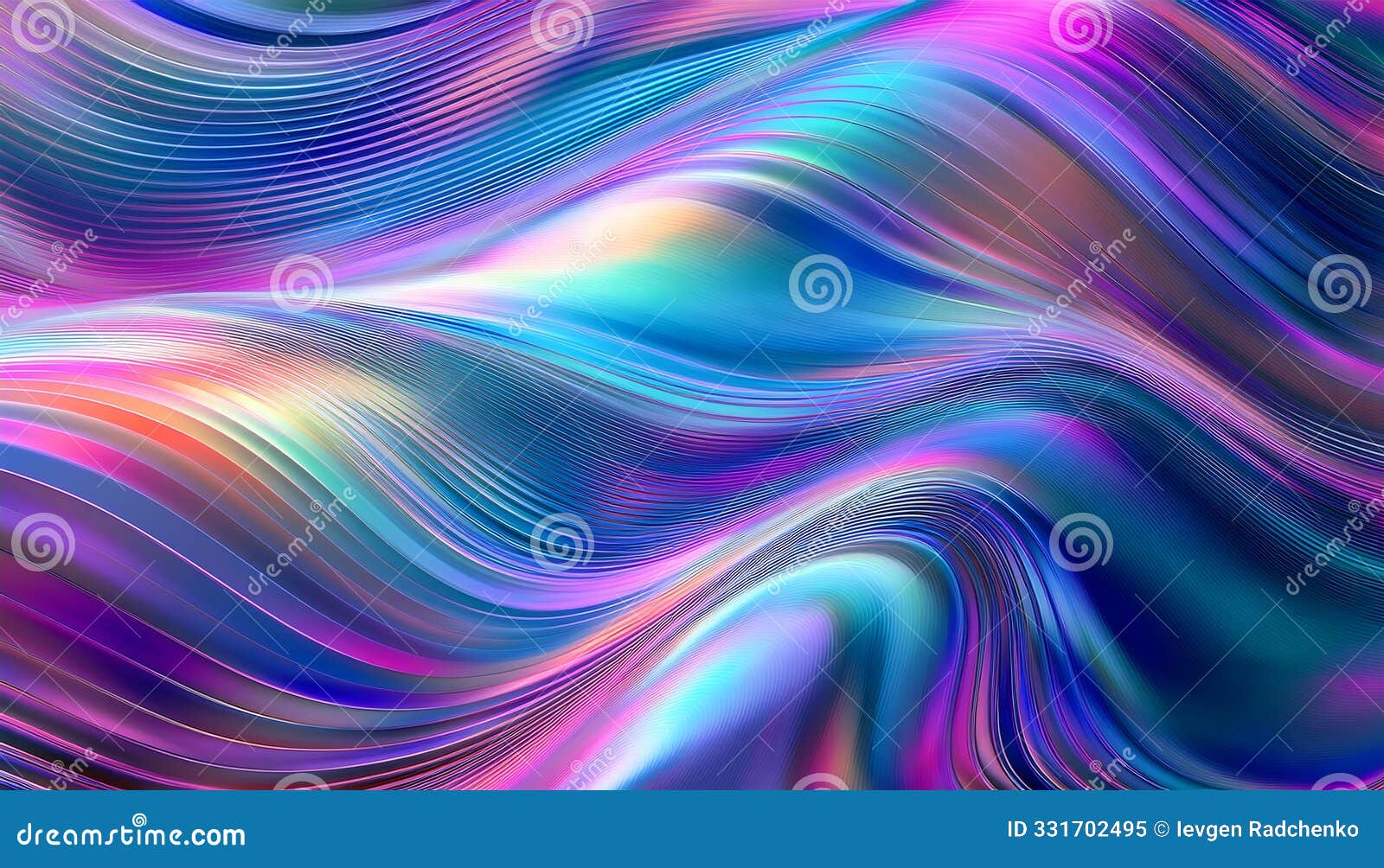 Holo Fluid Waves - an Abstract Background Showcasing Flowing ...