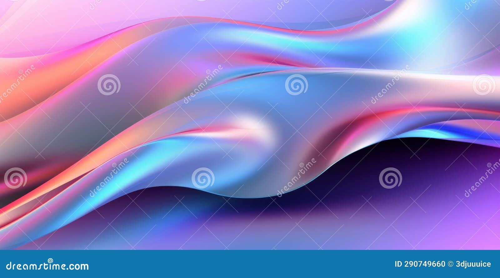 Holo Glossy Surface Creative Abstract Wavy Texture. Stock Illustration ...