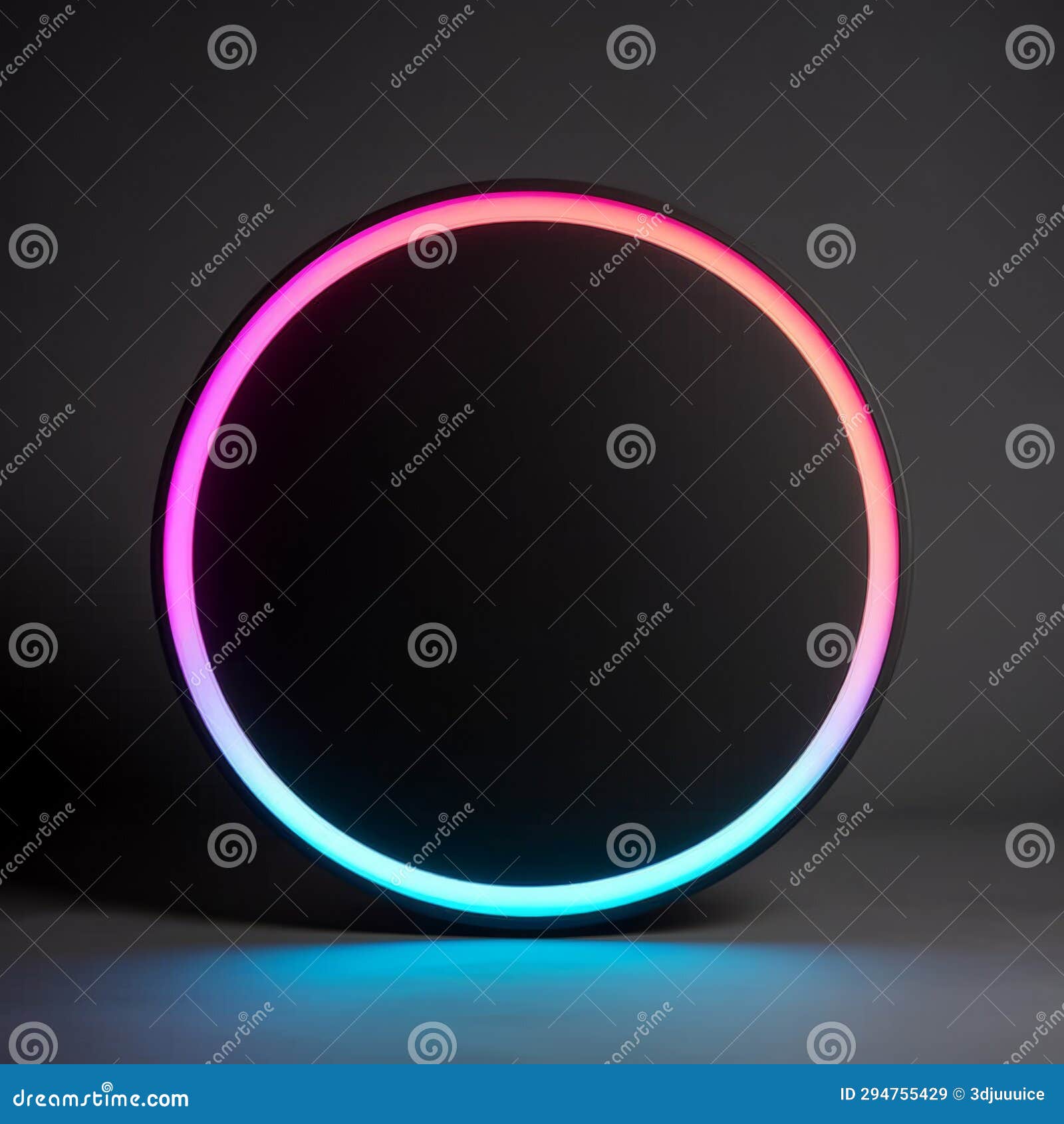 Holo LED Minimalistic Round Picture Frame. Stock Illustration ...