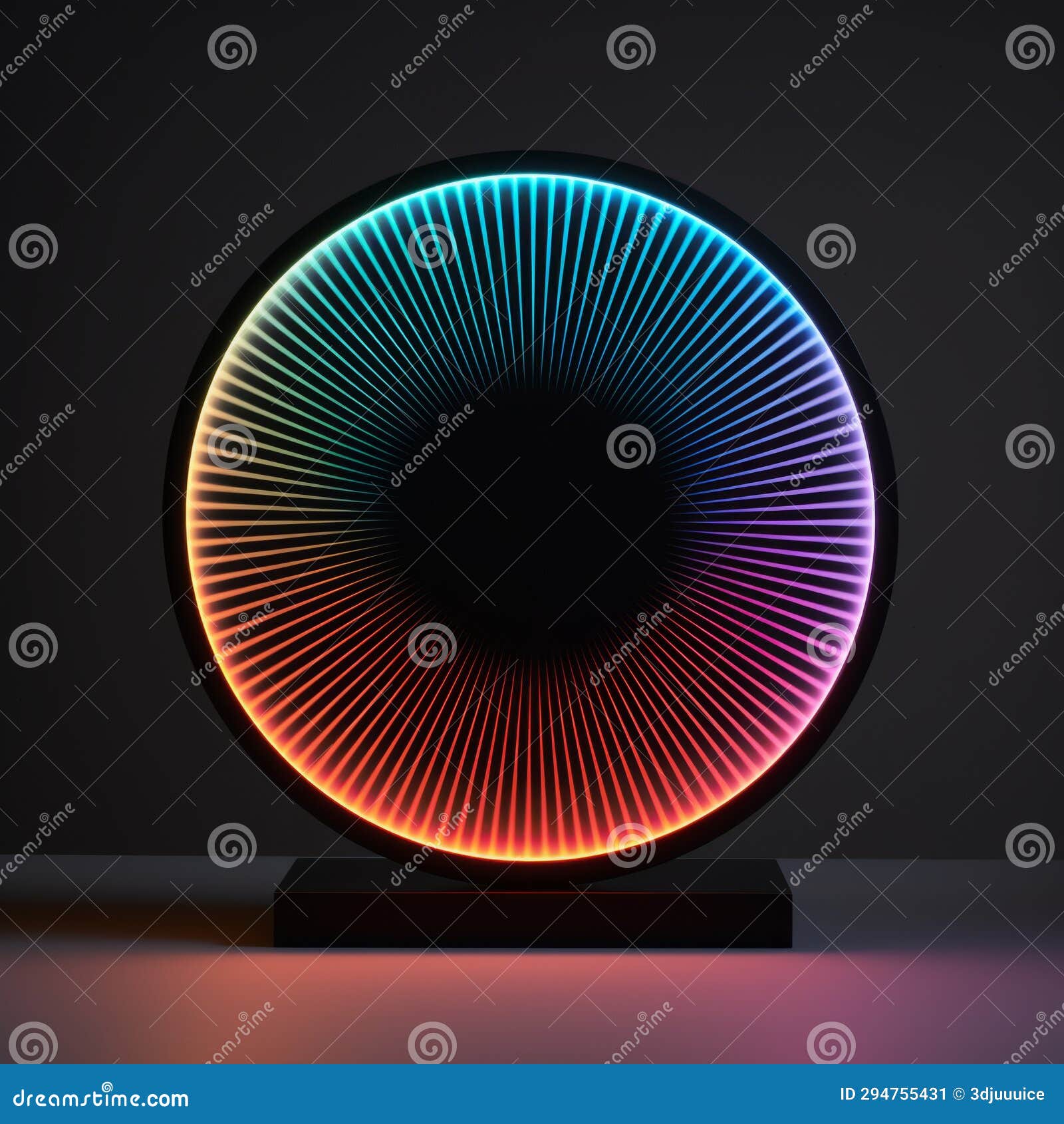 Holo LED Minimalistic Round Picture Frame. Stock Illustration ...