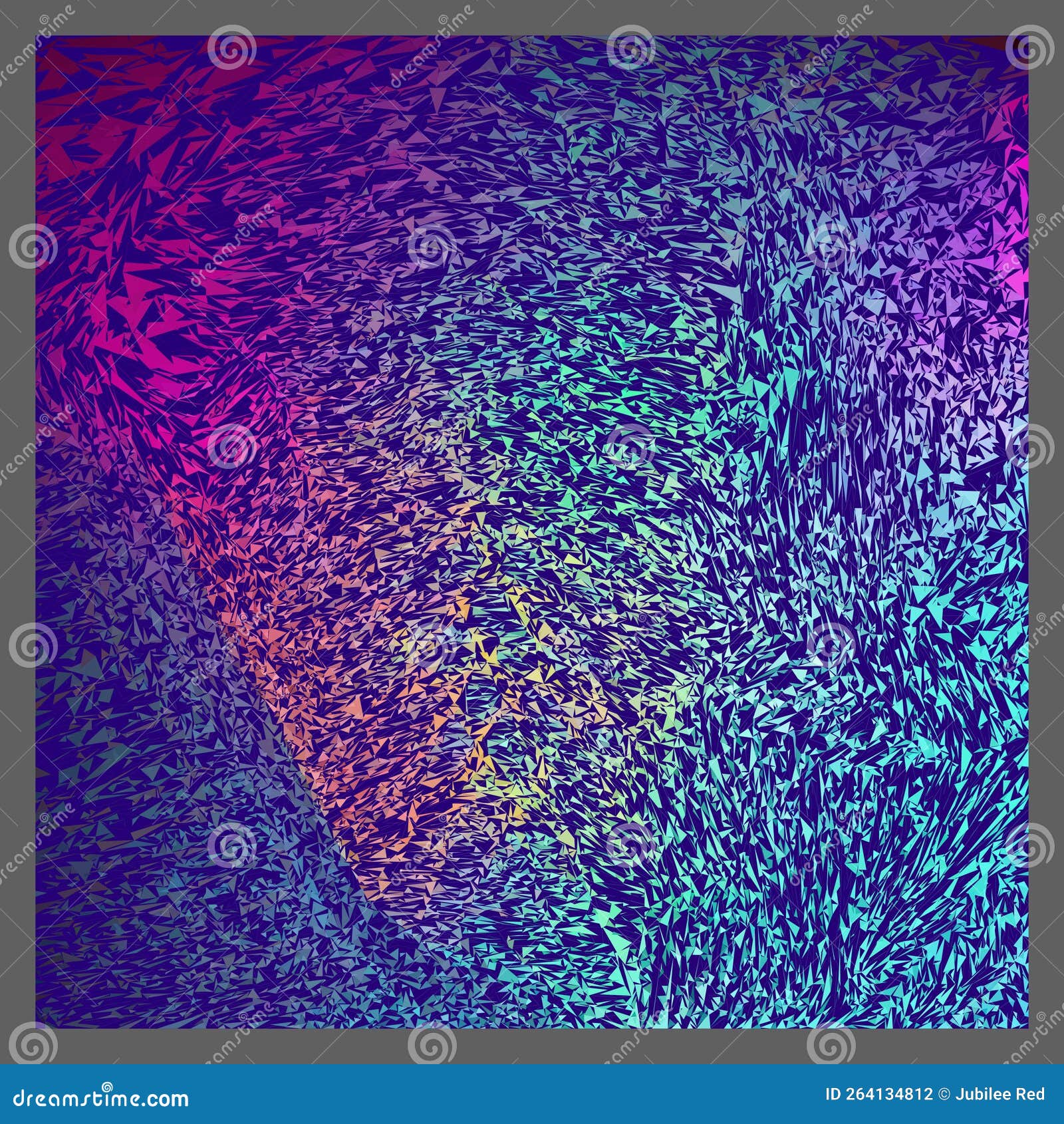 Holographic Abstract Forms. Polygon Mesh on Dark Background. Stock ...