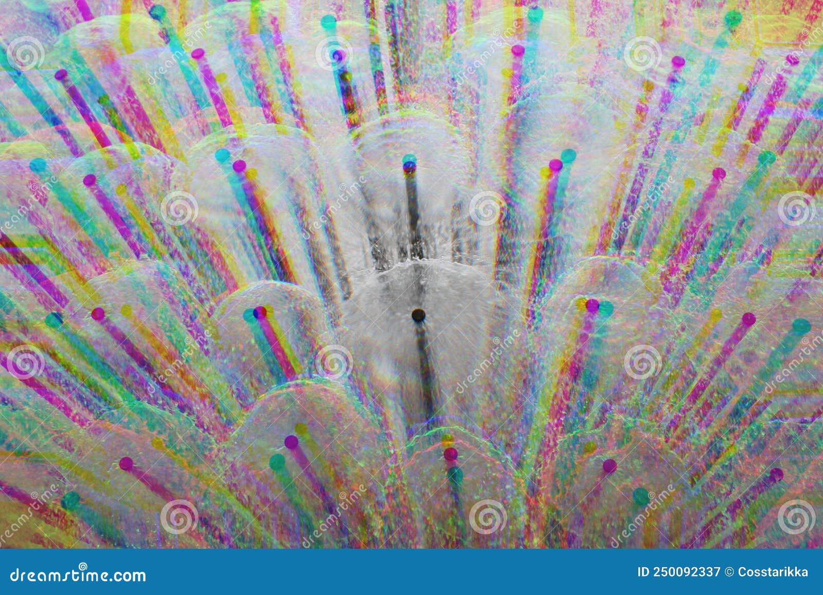 Hologram, Abstraction, Water, Fountain, Splashes Stock Illustration ...