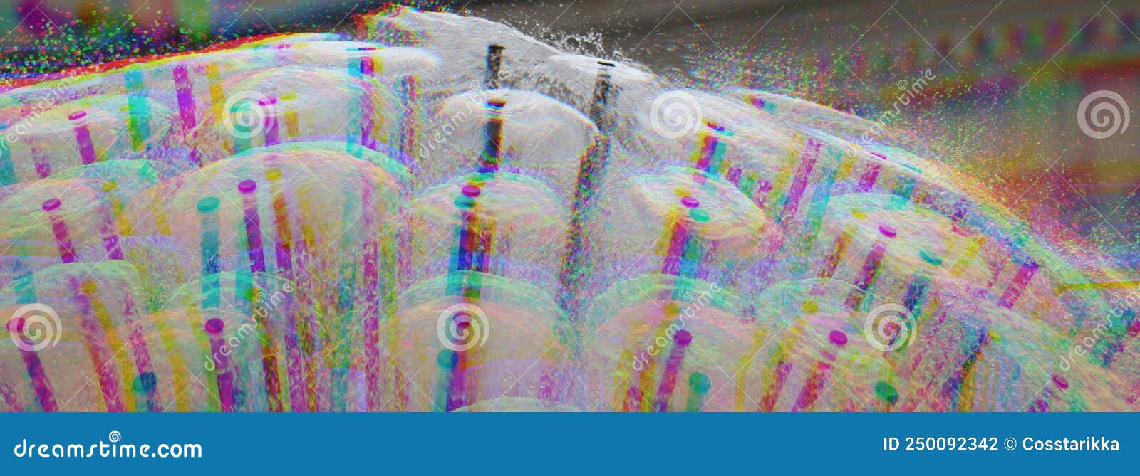 Hologram, Abstraction, Water, Fountain, Splashes Stock Illustration ...