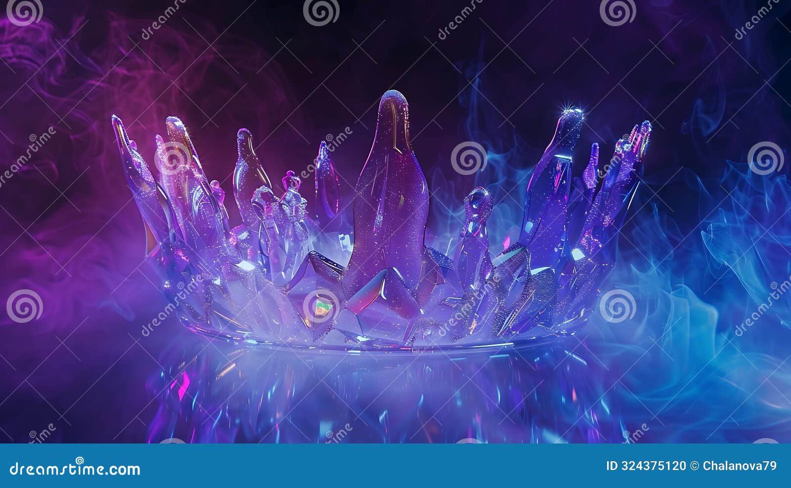 Transparent Hologram of the Crown. a Crown of Polygons, Triangles of ...