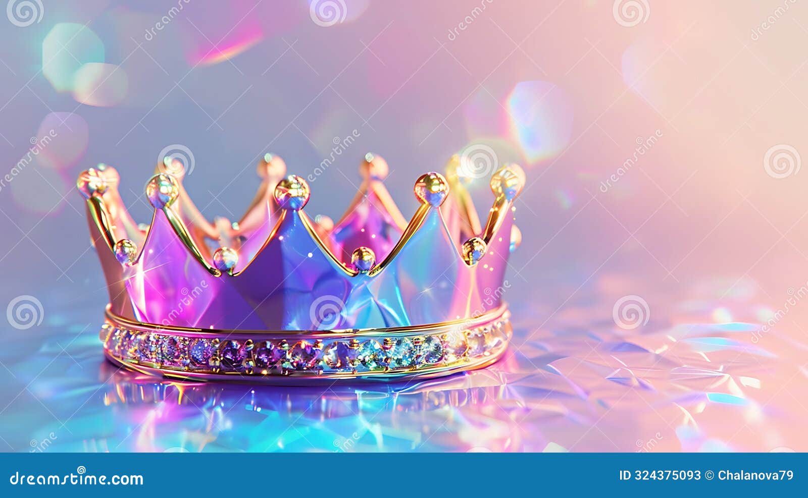 Transparent Hologram of the Crown. a Crown of Polygons, Triangles of ...