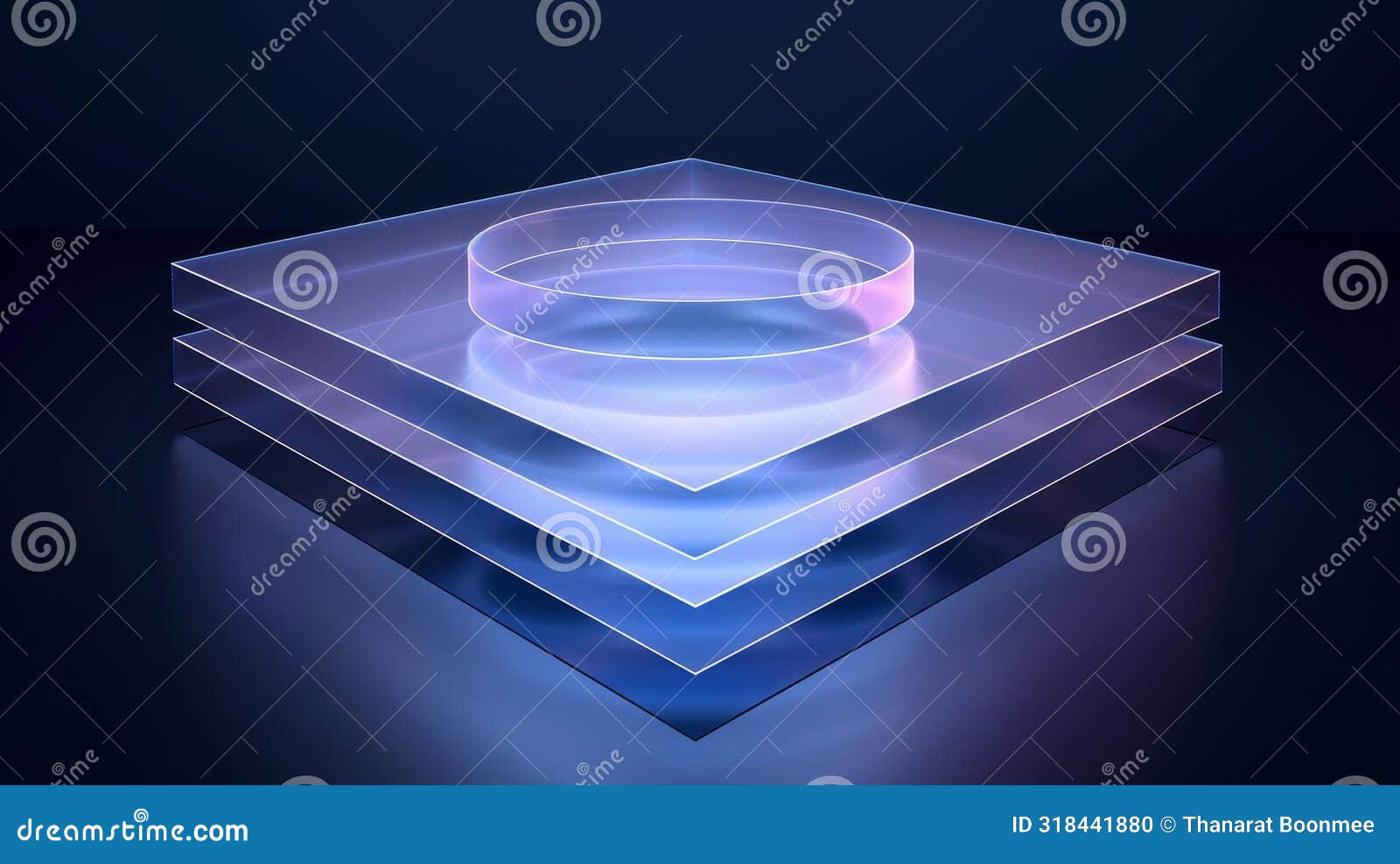 Hologram Displays 3D Depth by Layering Projections, Ai Generated Stock ...