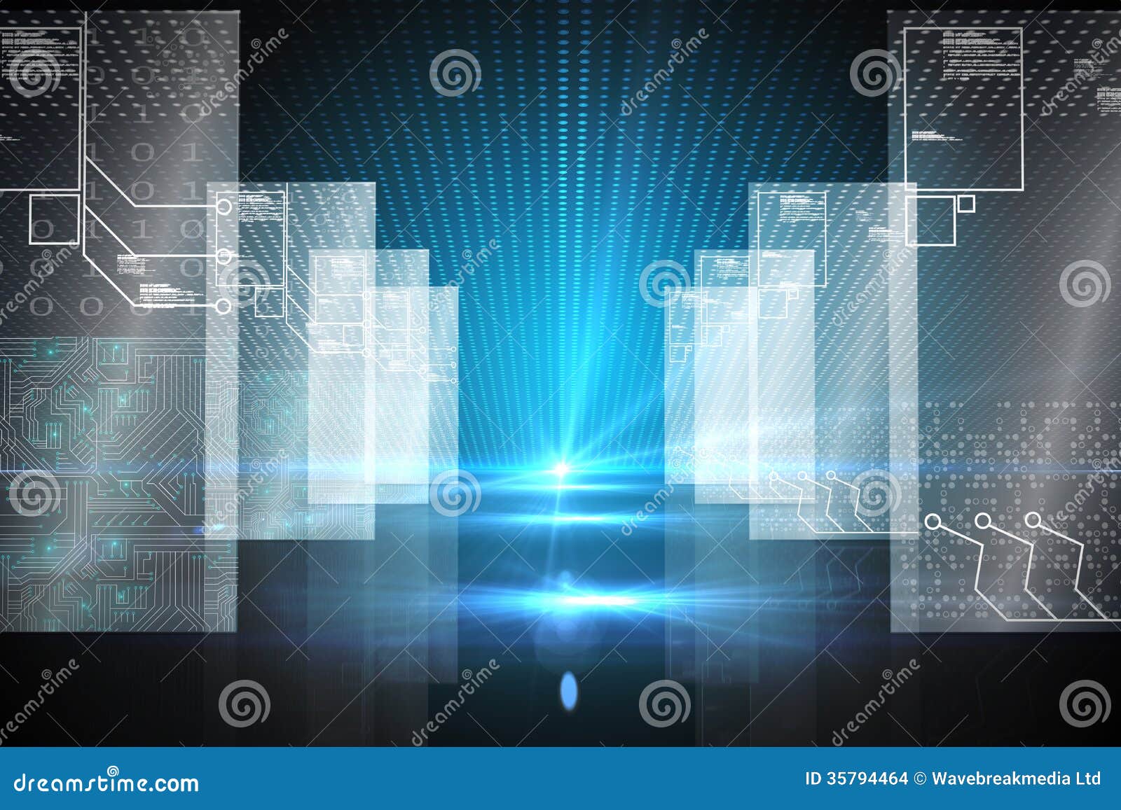 Hologram on Futuristic Background Stock Illustration - Illustration of ...