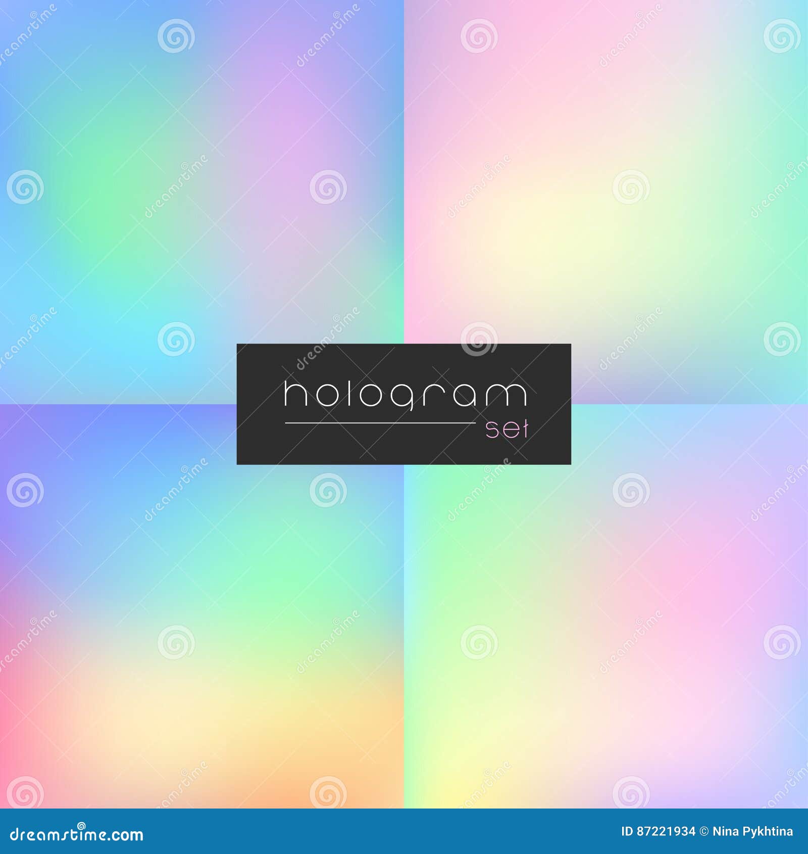 Hologram gradient set stock vector. Illustration of style - 87221934