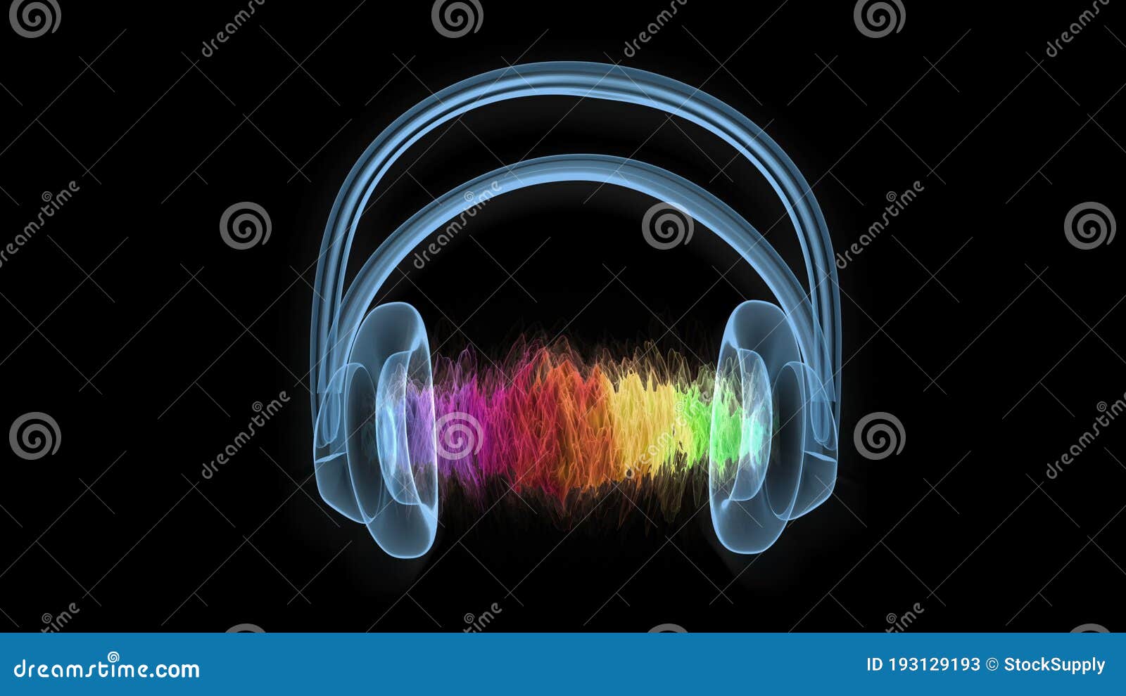 Hologram of Headphones with Colorful Sound Wave. Stock Video - Video of ...