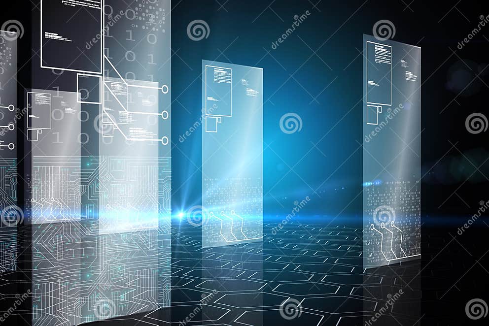 Hologram with Hexagon Pattern Stock Illustration - Illustration of ...