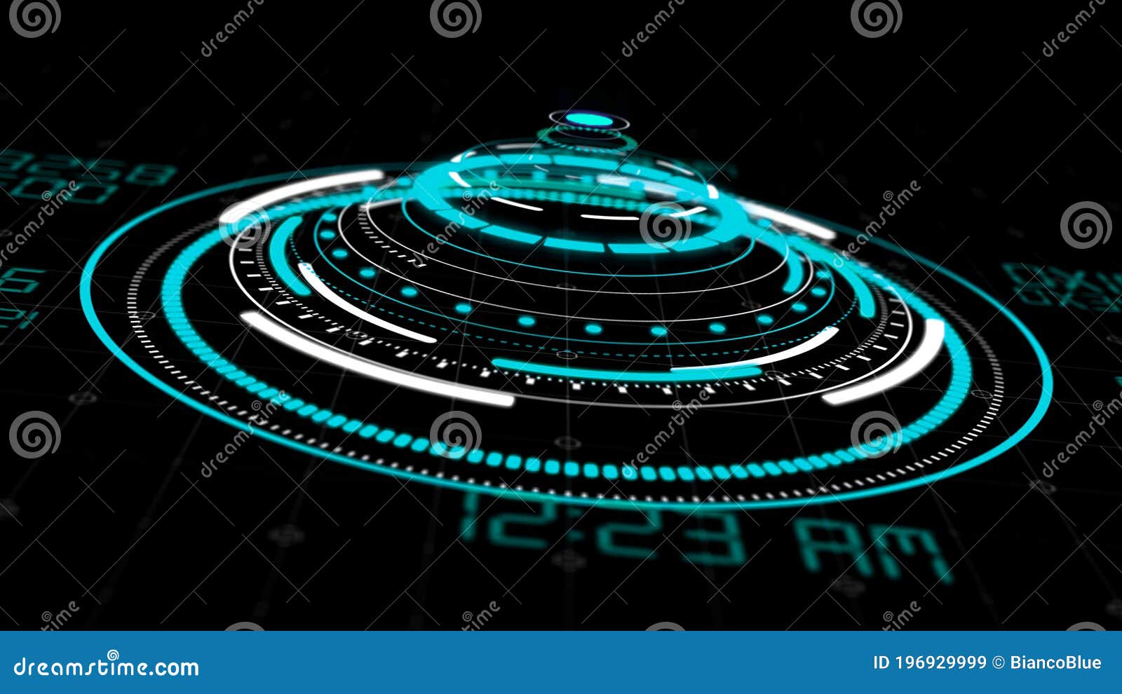 Hologram HUD Circle Interfaces , Hi-tech Futuristic Button Display ...