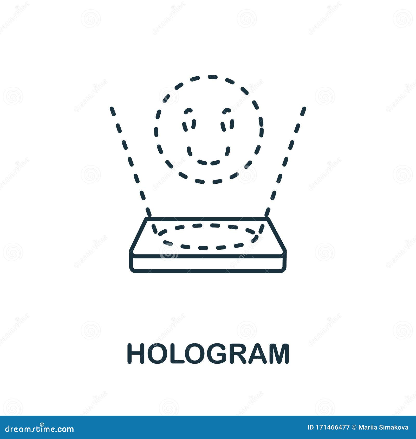 Hologram Icon from Augmented Reality Collection. Simple Line Element ...