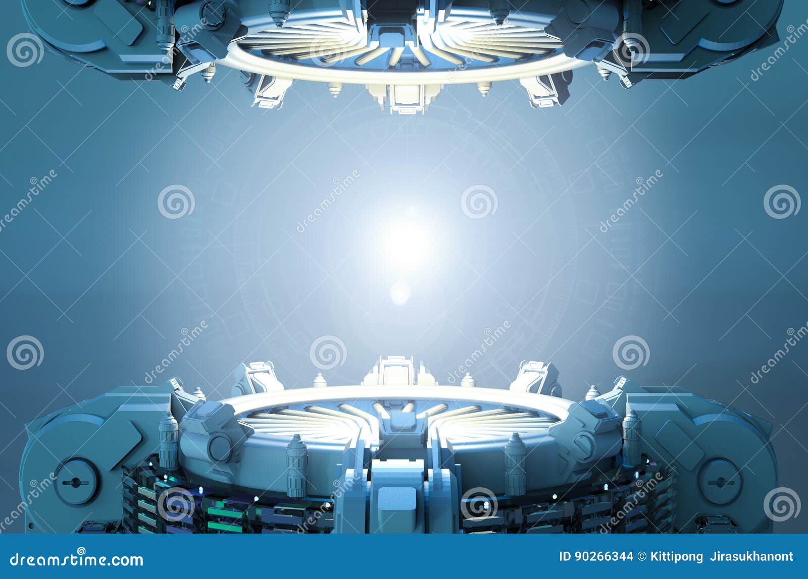 Hologram Machine or Projector Stock Illustration - Illustration of ...