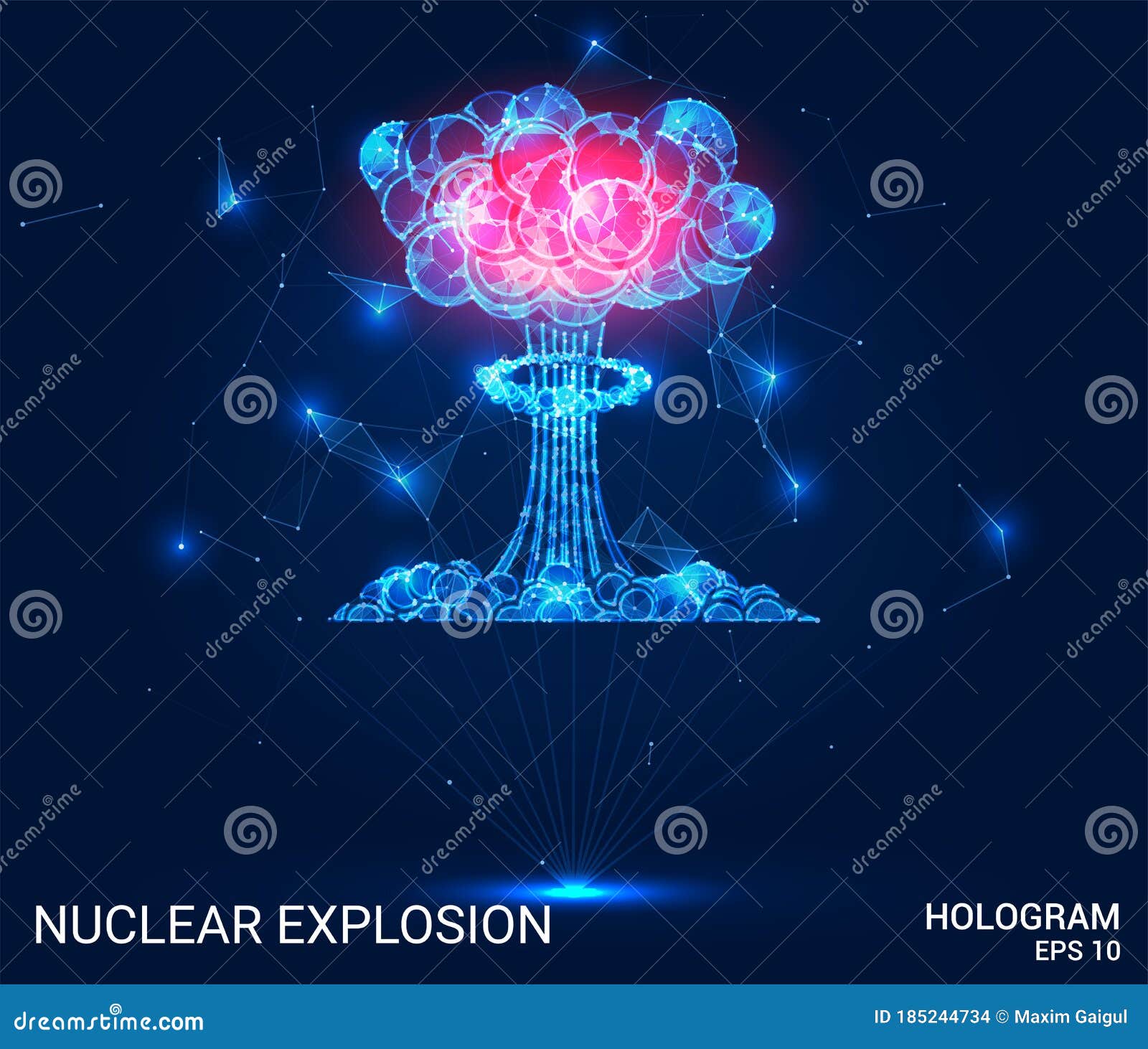 Hologram of a Nuclear Explosion. a Nuclear Explosion of Polygons ...