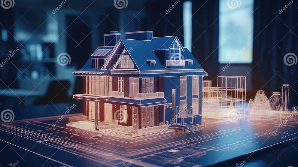 Hologram and Projection of the House. Design and Construction Project ...