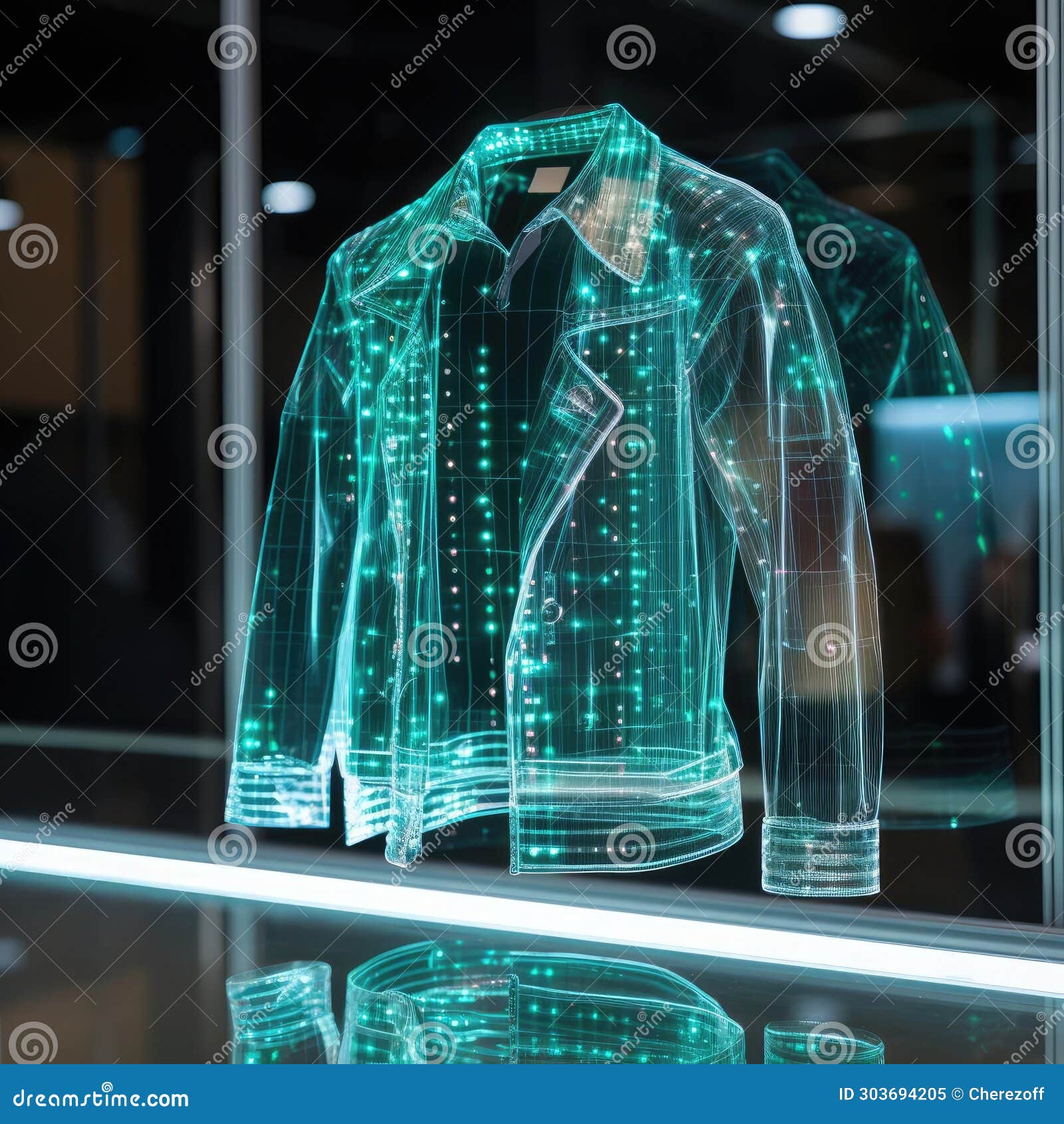 Hologram of smart clothes stock illustration. Illustration of ...