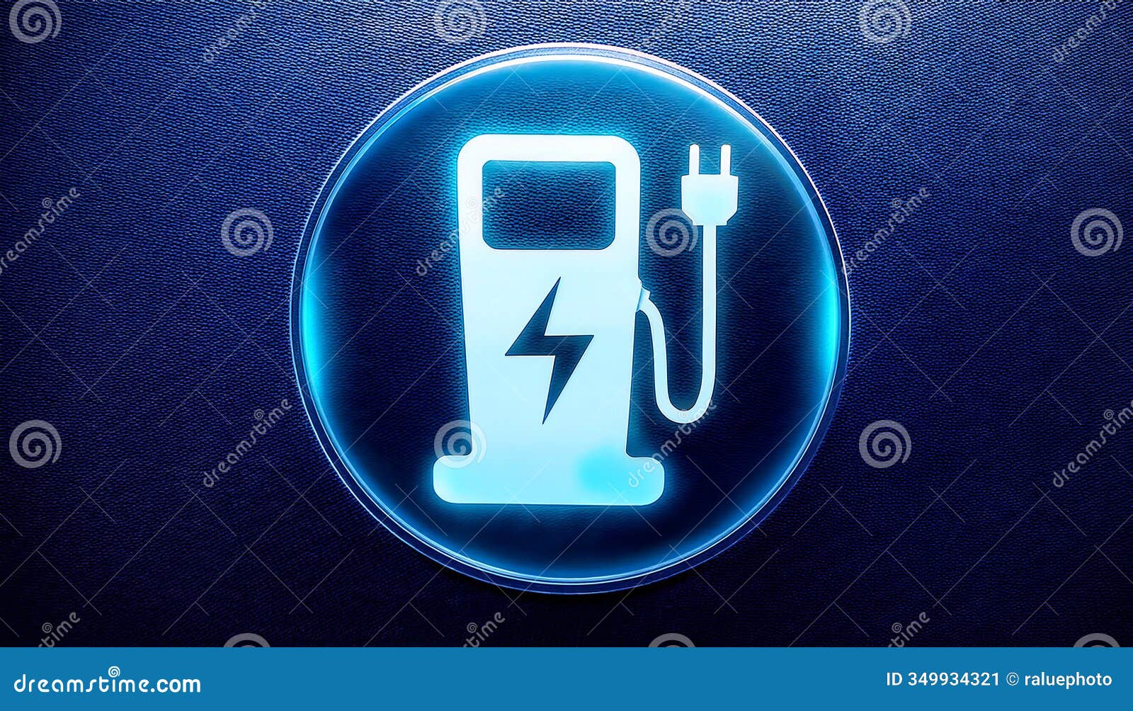 Hologram Sticker Design with a Charging Station Icon, Featuring a Plug ...