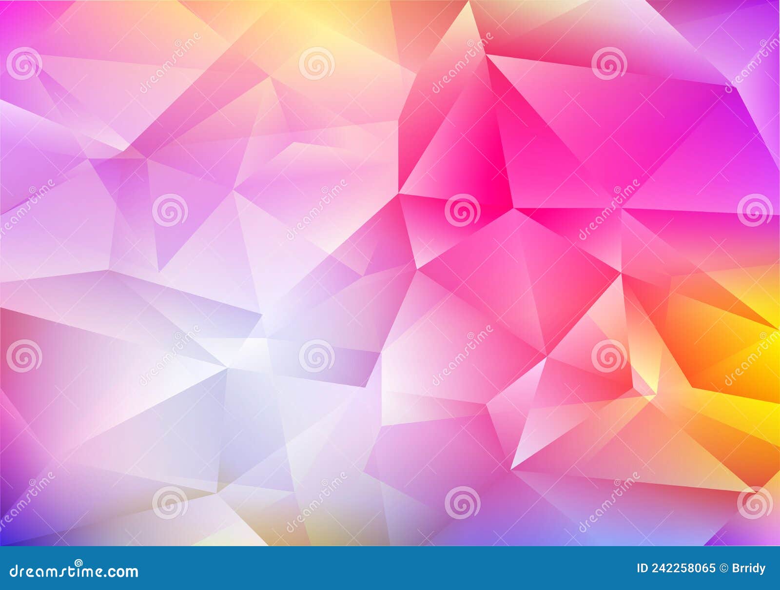 Hologram Triangle Abstract Background with Gradient.Vector Low Poly ...