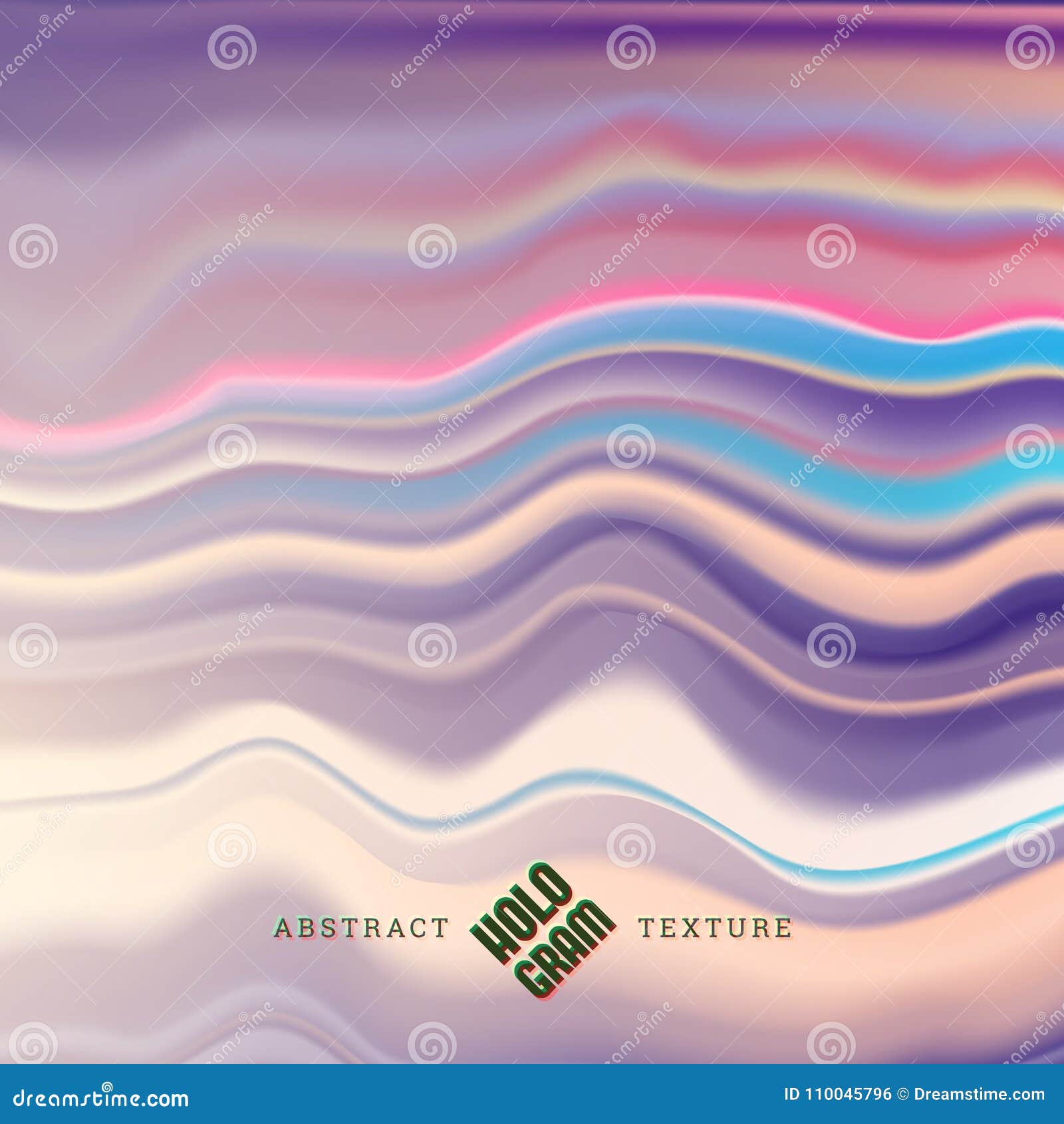 Hologram wavy texture stock vector. Illustration of pastel - 110045796