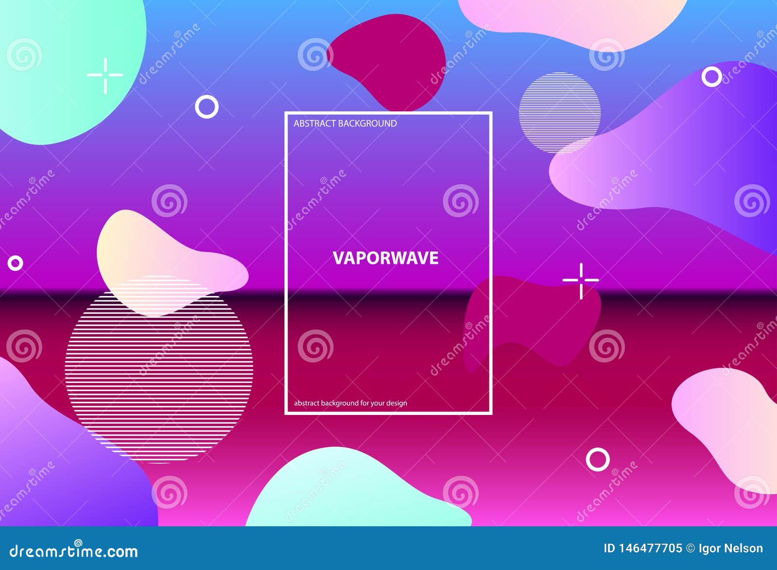 Holographic Background with Different Geometric. Liquid Wave. Synthwave ...