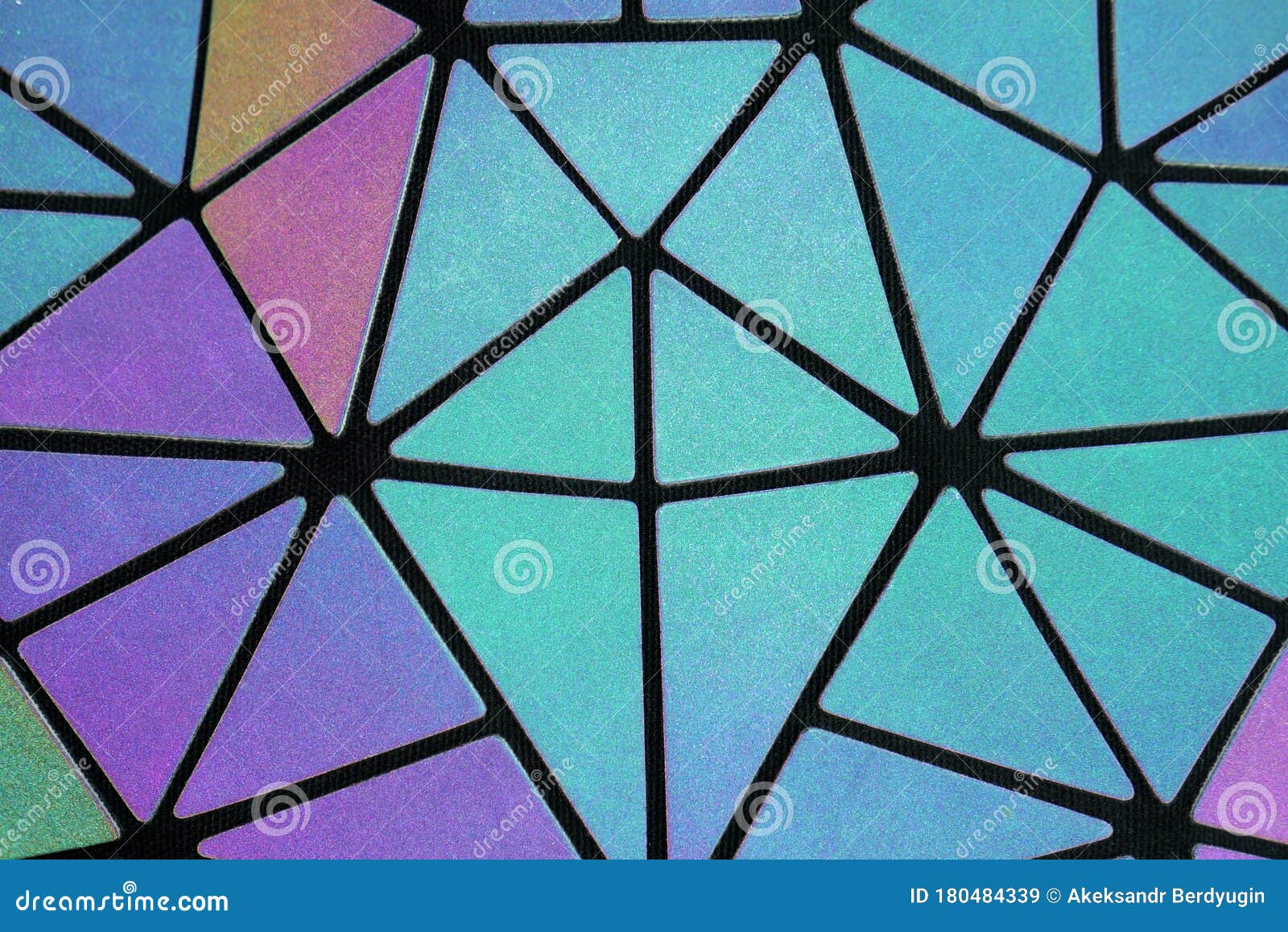 Holographic Background of Triangles of Different Sizes Stock Image ...