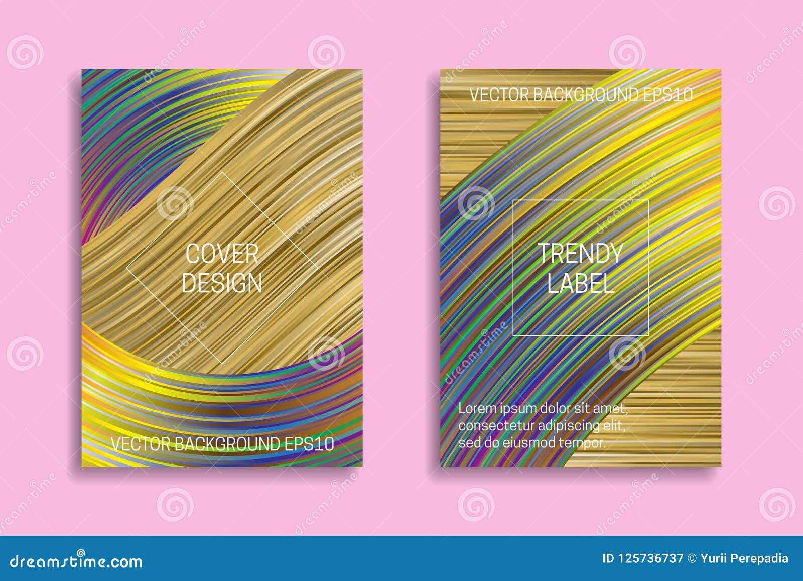 Holographic Backgrounds for Cover Design. Trendy Labels for Packaging ...
