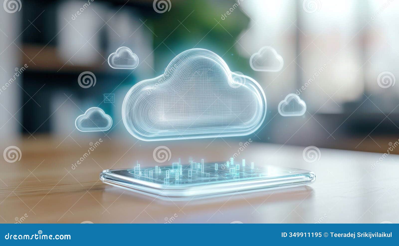 Symbolizing Digital Transformation: Exploring The Concept Of A Digital Cloud Network. Concept ...