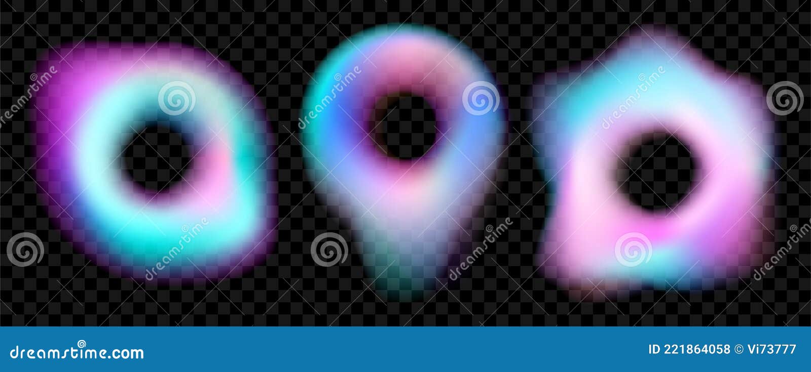 Holographic Color Distorted Gradient Ring Isolated on Transparent ...