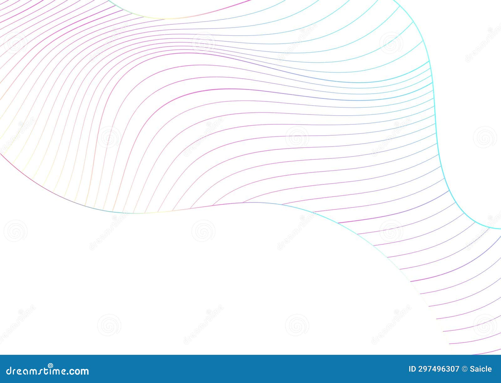 Holographic Curved Wavy Lines Abstract Tech Background Stock Vector ...