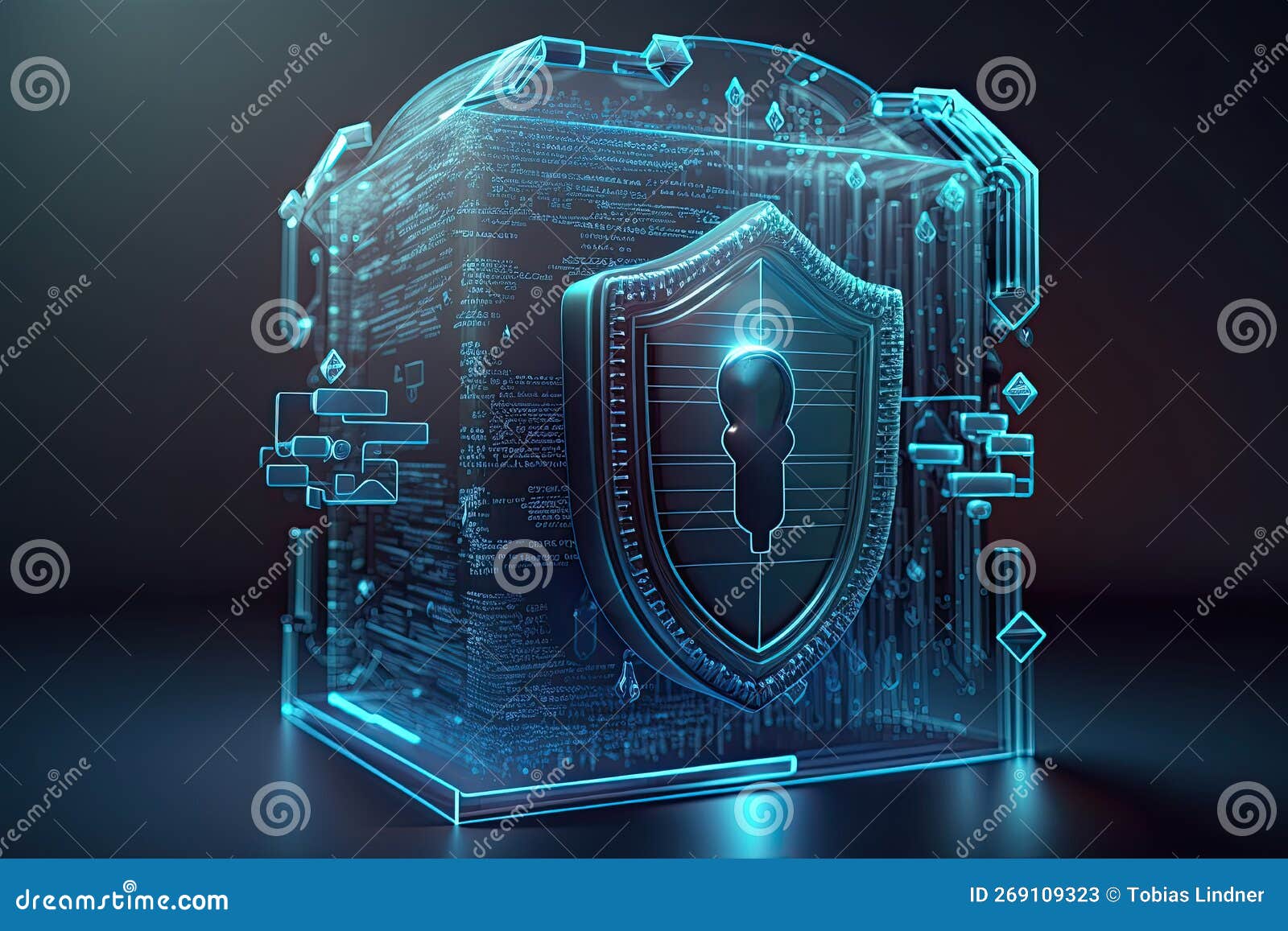 Digital Lock Technology Background, Concept Image for Network ...