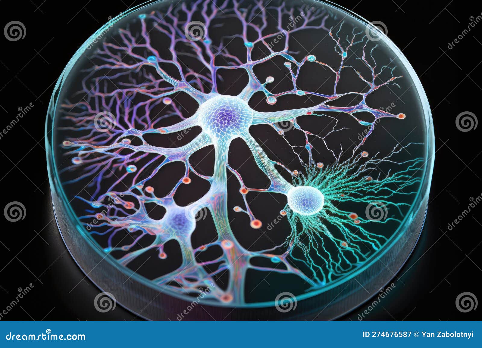 A Holographic Display of Neural Connections. Generative AI Stock ...